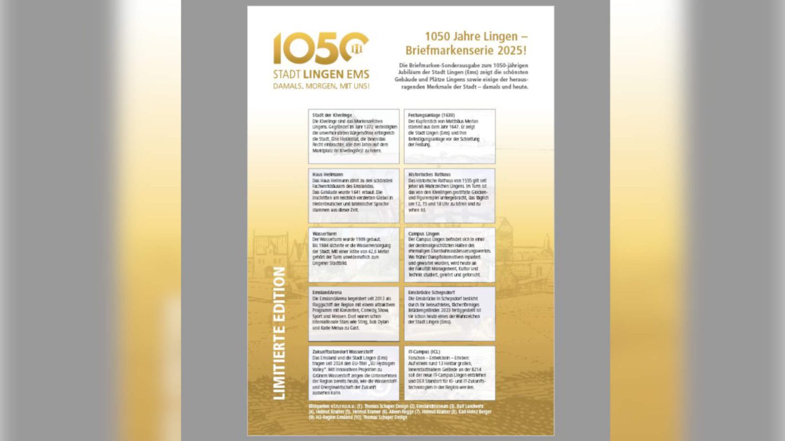Lingen-Briefmarken zum Jubiläum – ems TV